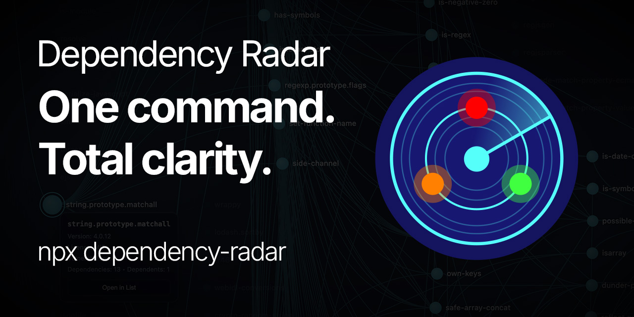 Dependency Radar – Node.js Dependency Analysis & Visualisation Tool